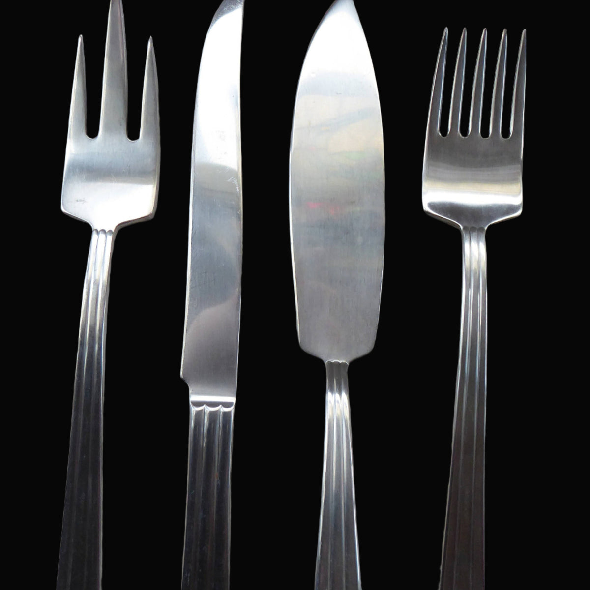 Vintage SWEDISH GENSE 1940s Stainless Steel THEBE Pattern Cutlery. Rar ...