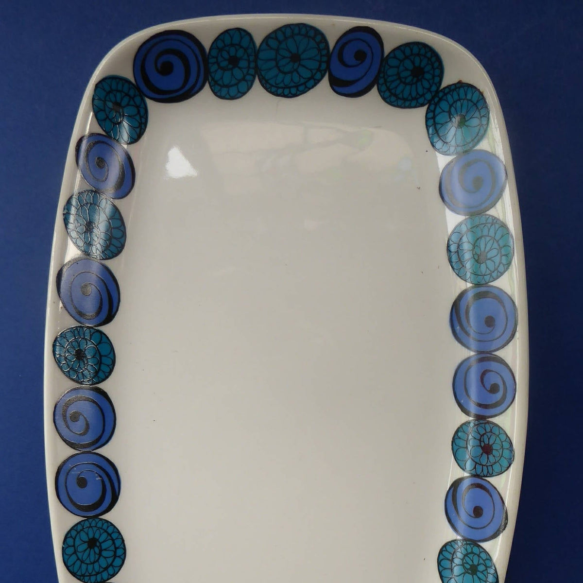 RARE Norwegian FIGGJO FLINT Saturn Pattern Smaller Oblong Dish. Kirste ...