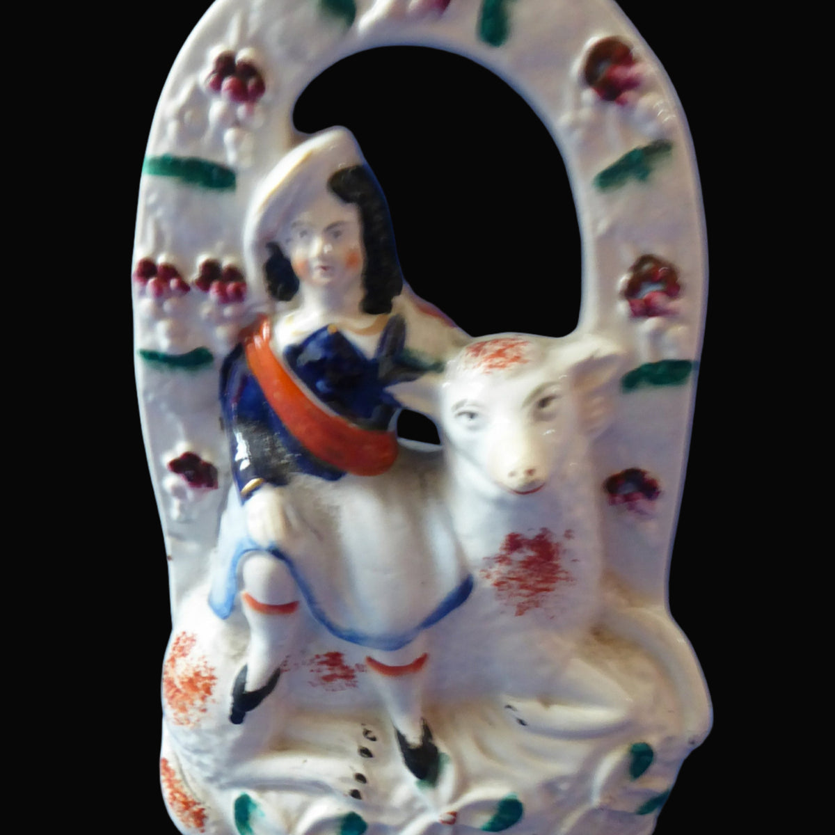 ANTIQUE Victorian 1880s Staffordshire Figurine. Pretty Little Shepherd ...