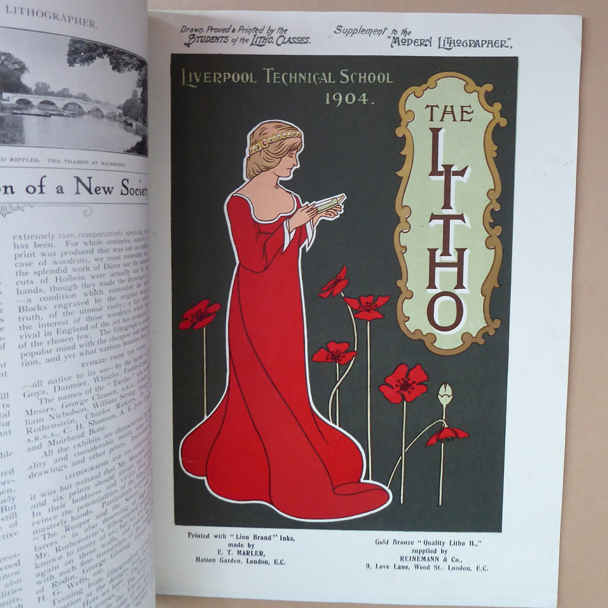 RARE 1905 ART MAGAZINE. The Modern Lithographer. Published London Janu ...