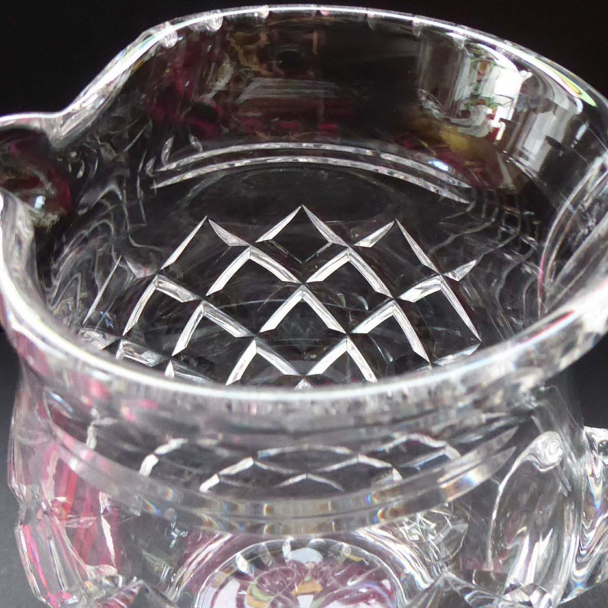 LARGE Vintage Stuart Crystal Lemonade or Water Jug. With simple criss ...