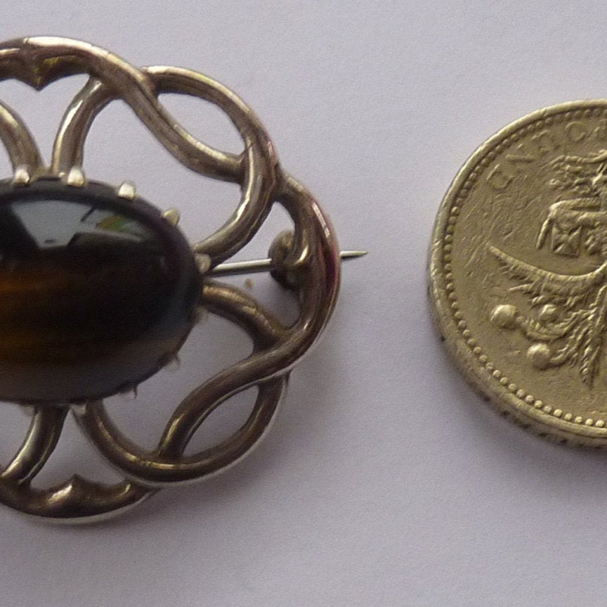 Stylish Vintage Scottish Silver Brooch. Made in Edinburgh and Hallmark ...